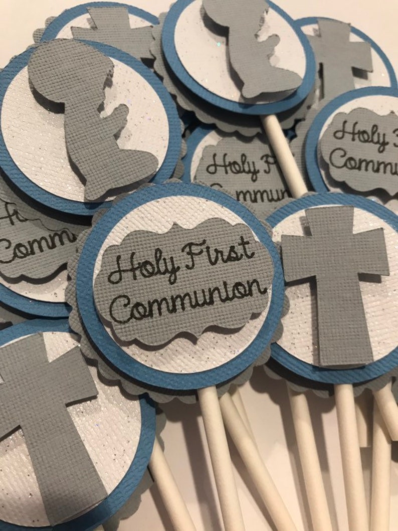 Boy First Communion Blue and Grey Holy First Communion | Etsy