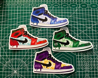 Air Jordan 1 Mid SE "metallic Silver" Sneaker Sticker - Etsy