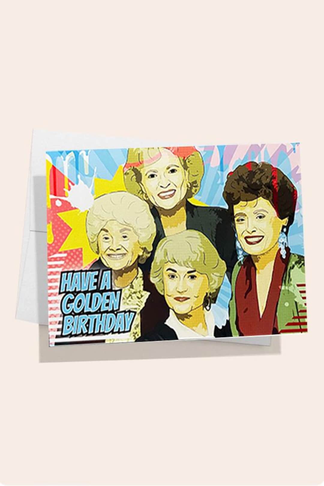 Golden Girls Birthday Card | Funny Retro TV Show Card | Blanche Rose ...