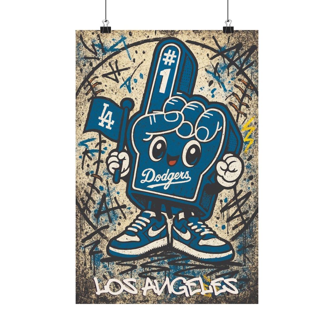 Los Angeles Dodgers Fan Art Poster Sports Wall Decor Office Decor Gift ...