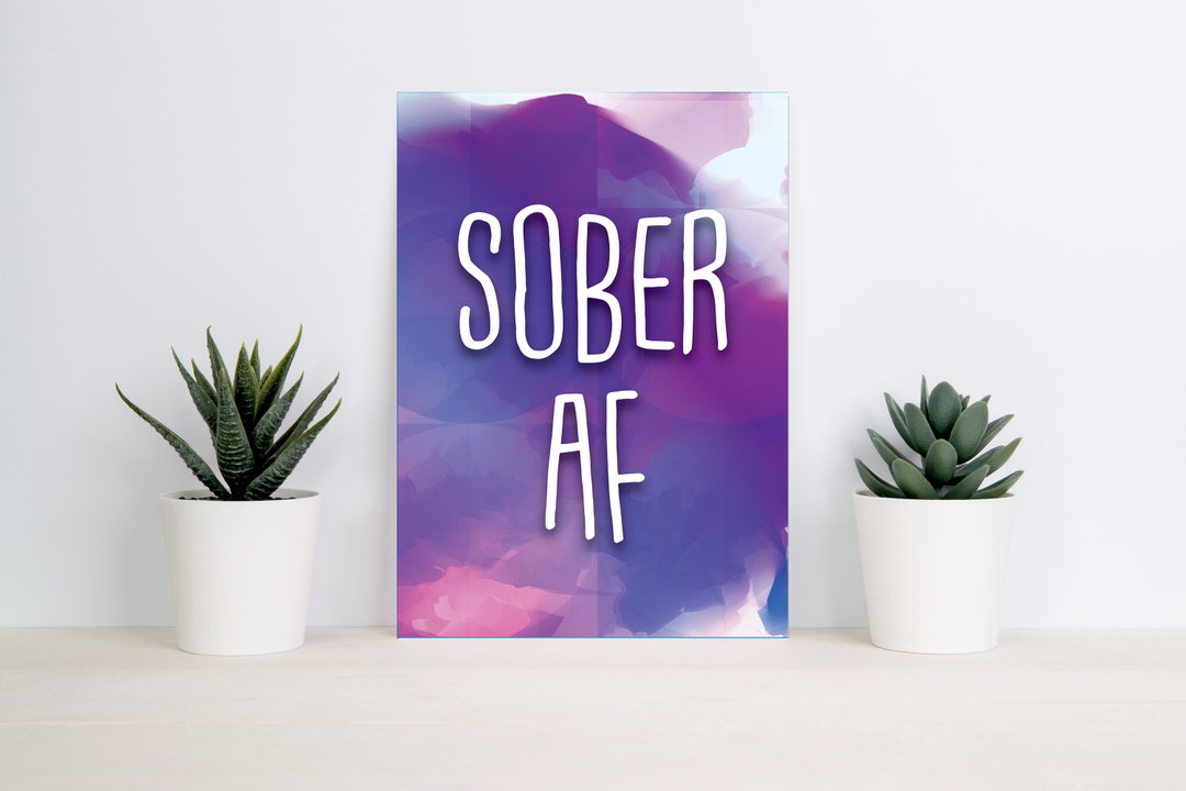 SOBER AF Card - Etsy