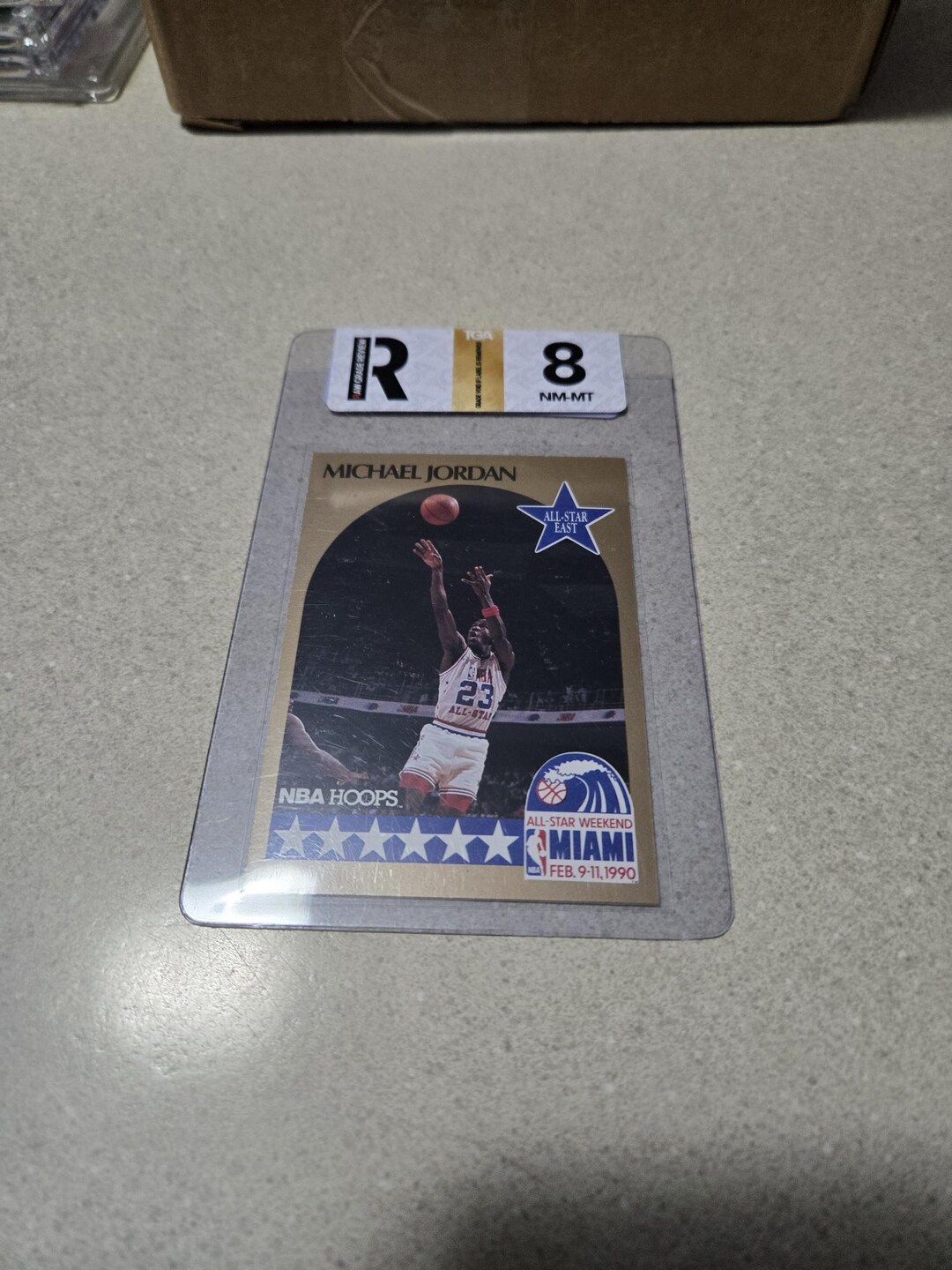 1990 NBA Hoops Michael Jordan All-star East #5 Tga 8 Graded Chicago ...