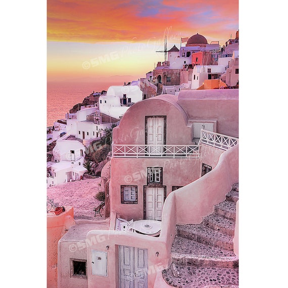 Greece Pink Sunset