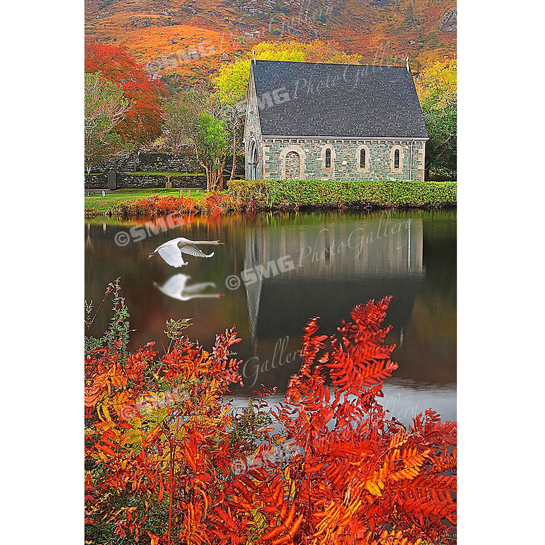 Chapel, Ireland, County Cork, Autumn, Reflection, Home Decor, Wall Art ...