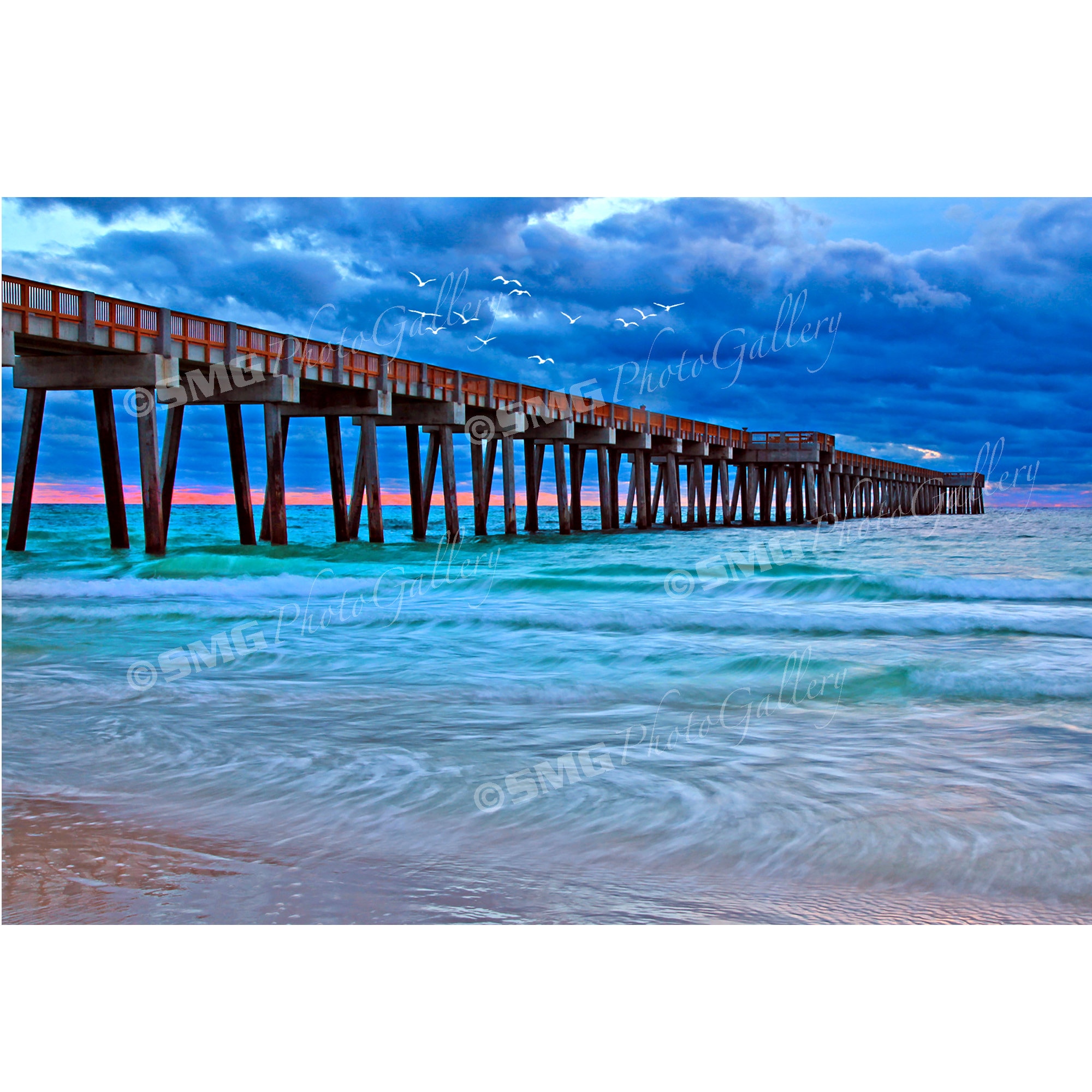 Panama City Beach, Florida, Pier Photograph, Sunrise, Travel Photos ...