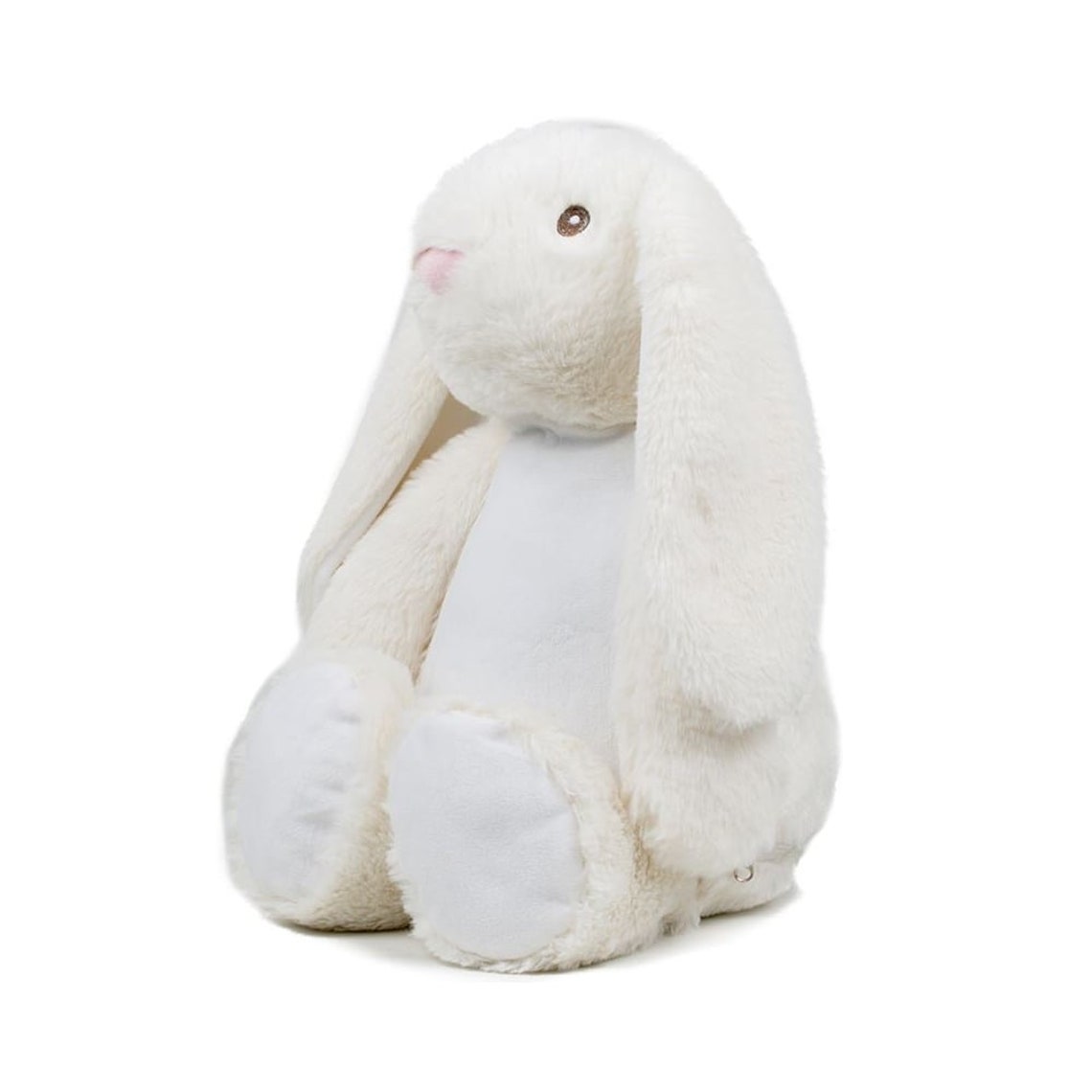 Personalised White Bunny Rabbit Teddy with embroidered belly | Etsy