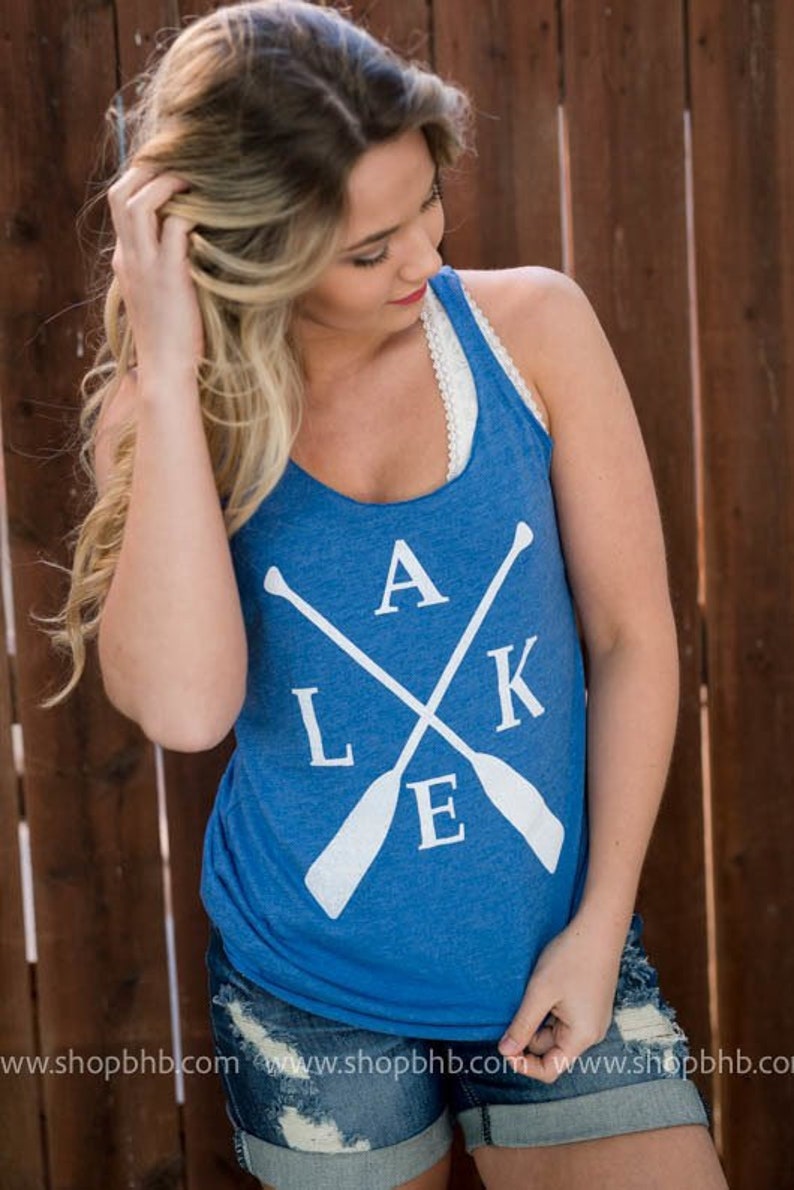 Lake Paddle Tank / Lake Tops / Boating / Lake Tank Tops for Women ...