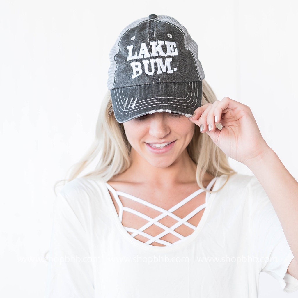 Lake Bum Trucker Hat Lakeside Summer Baseball Cap - Etsy