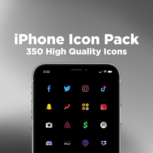 Ios 15 Icon Pack for Iphone 250 Icons Solid Gradient Icons - Etsy