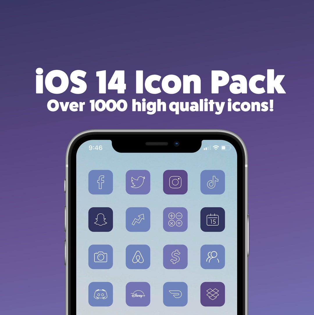 Ios 14 iPhone Icon Pack - Over 1,000 Icons (200 per Colour)! Minimal ...
