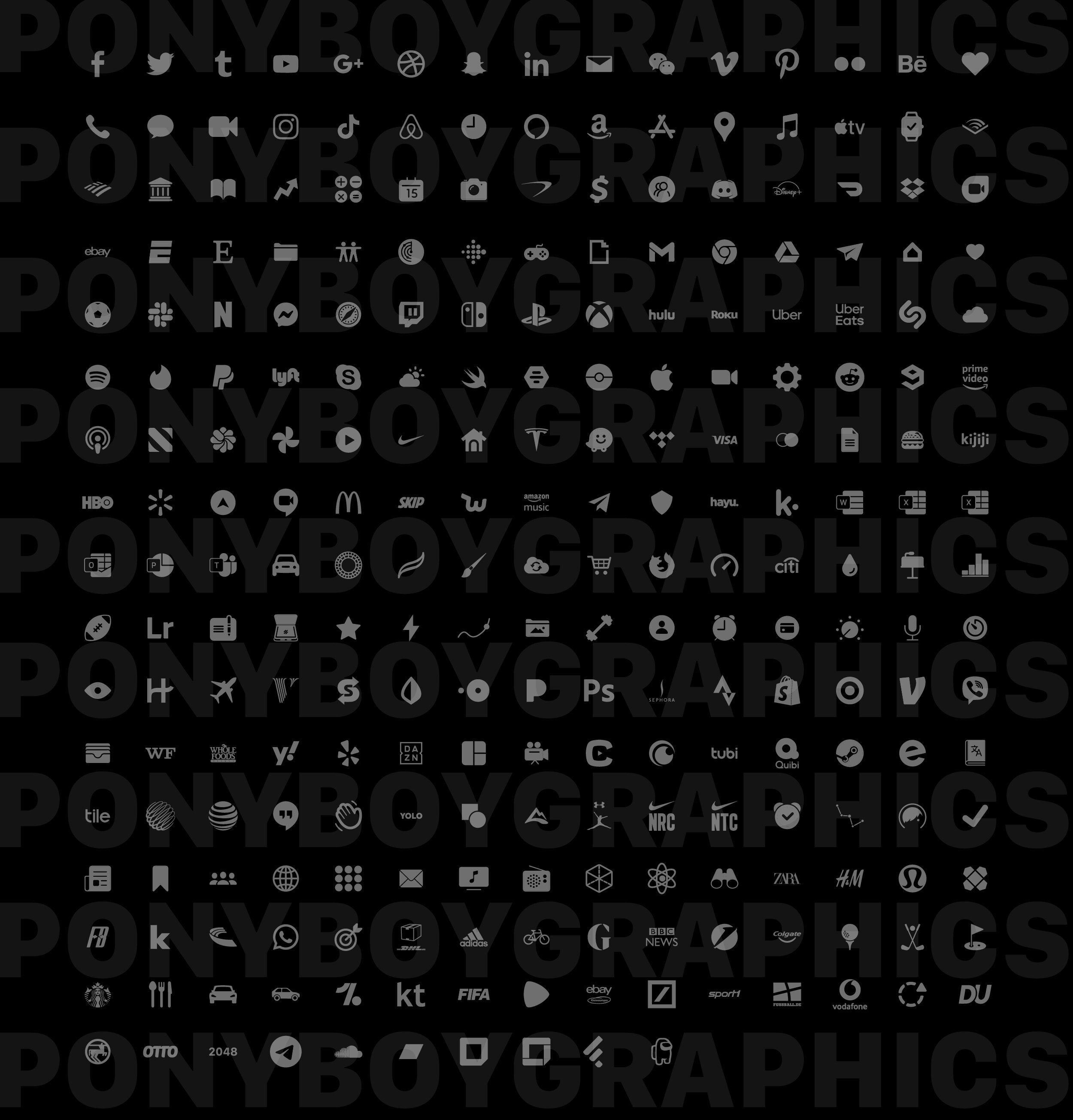 Ios Icon Pack for Iphone 250 Icons Matte Black Icons - Etsy