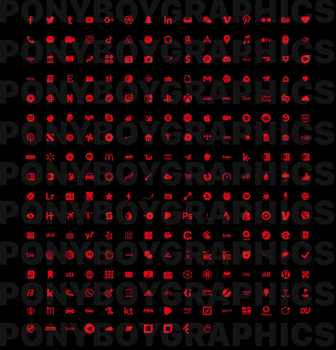 Ios Icon Pack for Iphone 250 Icons Red and Black Icons - Etsy
