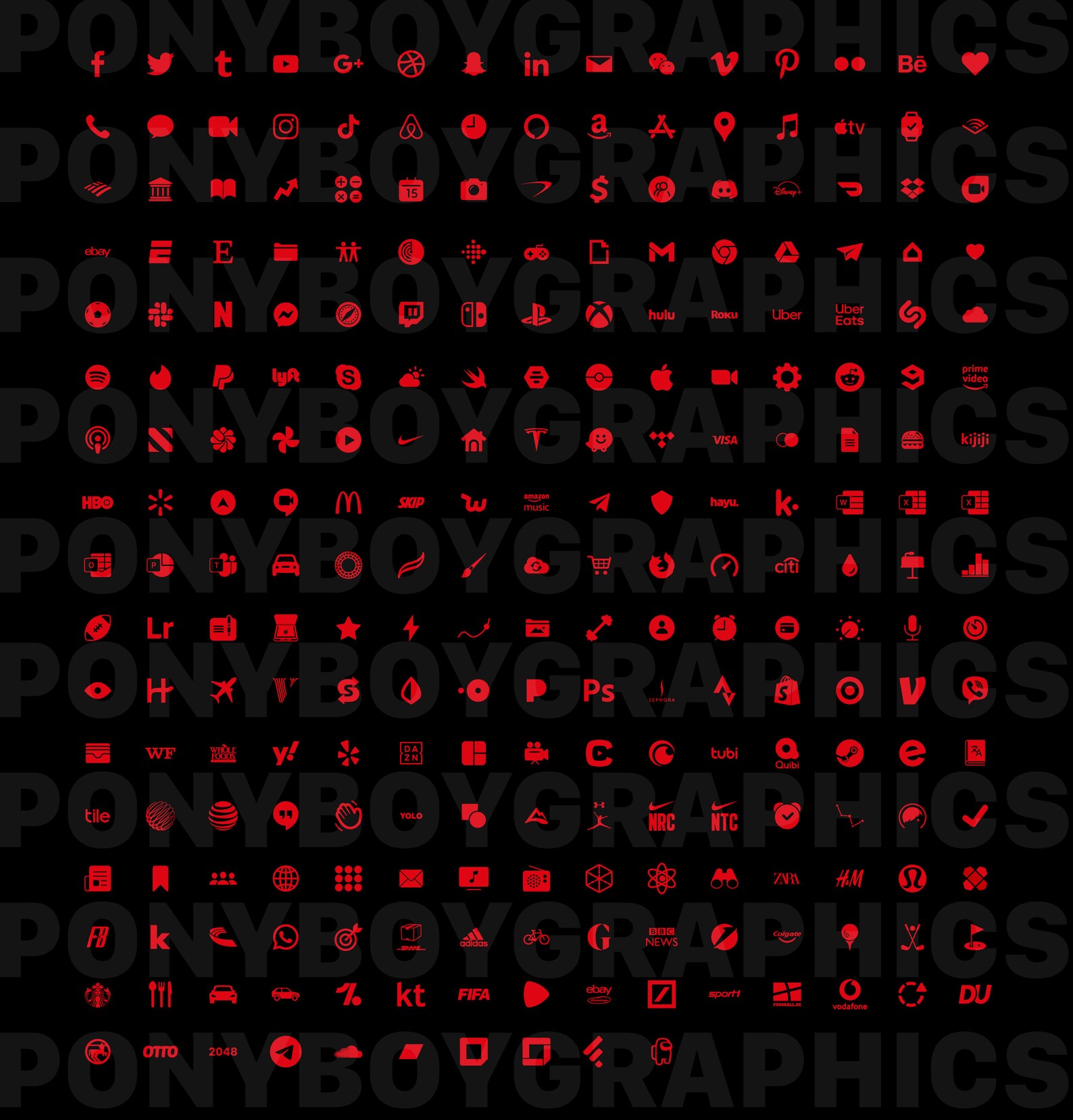 Ios Icon Pack for Iphone 250 Icons Red and Black Icons - Etsy