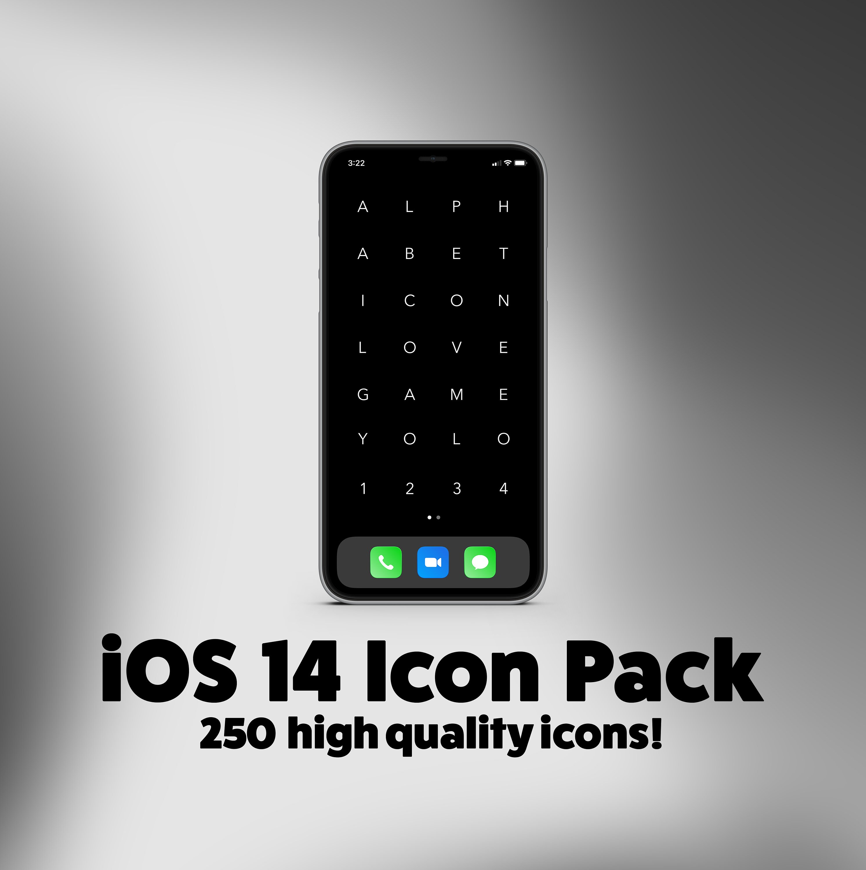 Ios 14 Icon Pack for Iphone Alphabet Icons & Number Icons - Etsy