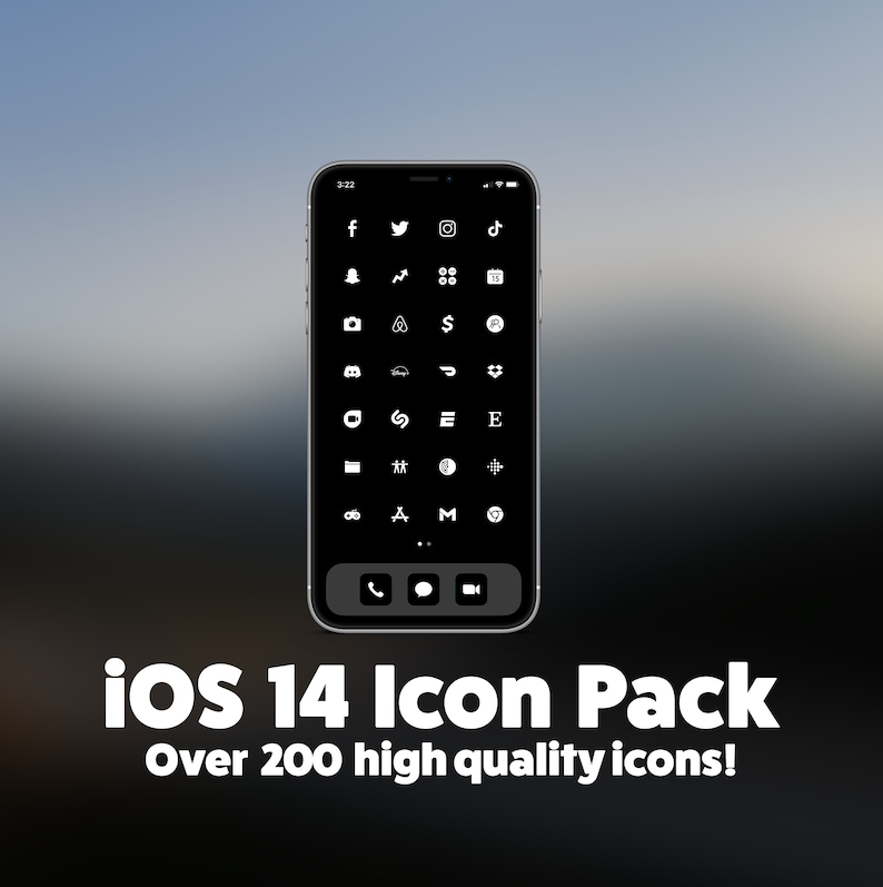 Ios Icon Pack for Iphone 250 Icons Minimal Solid Black and - Etsy