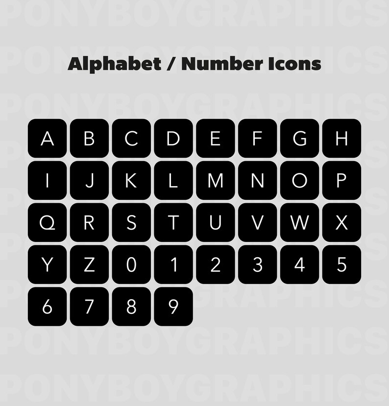 Ios 14 Icon Pack for iPhone - Alphabet Icons & Number Icons | Custom ...