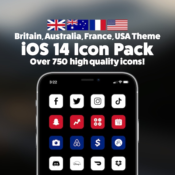 Ios 14 Icon Pack for Iphone 750 Icons Britain Australia - Etsy