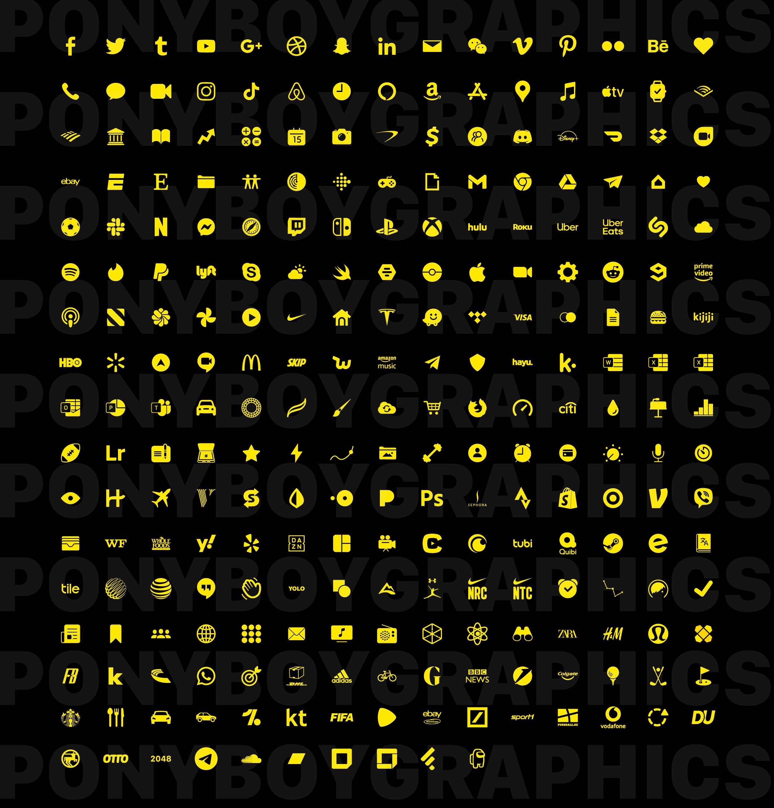 Ios 14 Icon Pack for Iphone 250 Icons Yellow Icons Custom | Etsy