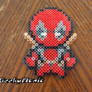 Marvel Comic Chibi Deadpool Perler Beads - Etsy