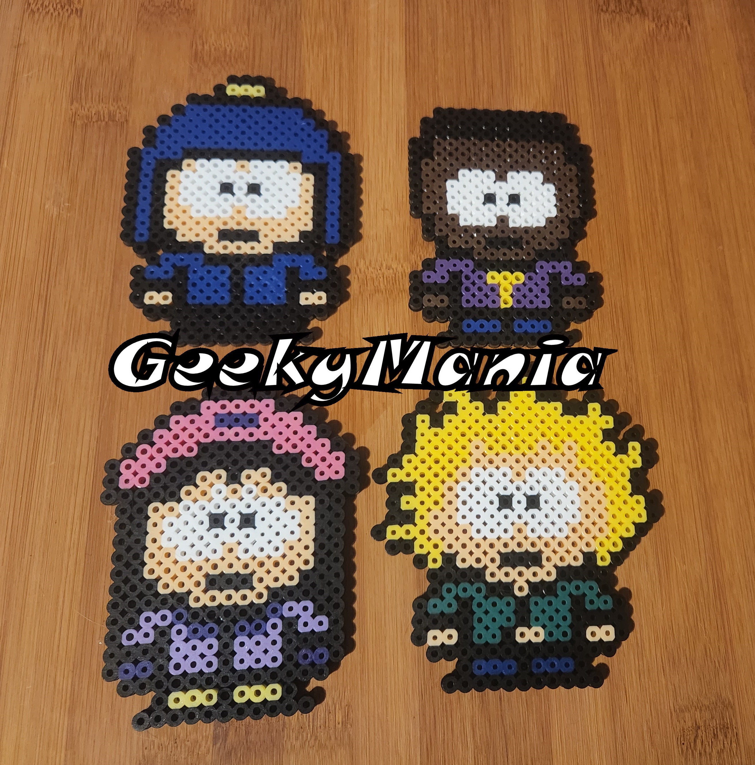 Set Of South Park Perler Beads Perler Bead Disney Perler Bead Templates Easy Perler Beads