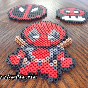 Marvel Comic Chibi Deadpool Perler Beads - Etsy