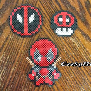 Marvel Comic Chibi Deadpool Perler Beads - Etsy
