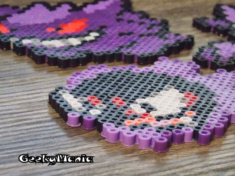 Pokémon Gastly Haunter Gengar Sprites Perler Beads - Etsy France