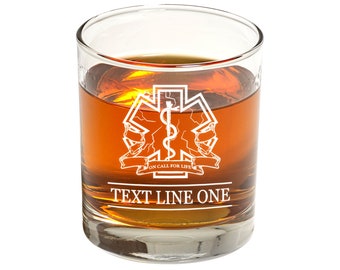 Emergency Medical Services Engraved Whiskey Glass EMS Rocks - Etsy
