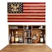 Navy American Flag Murphy Bar - USA Flag Wall Hanging Bar Cabinet ...