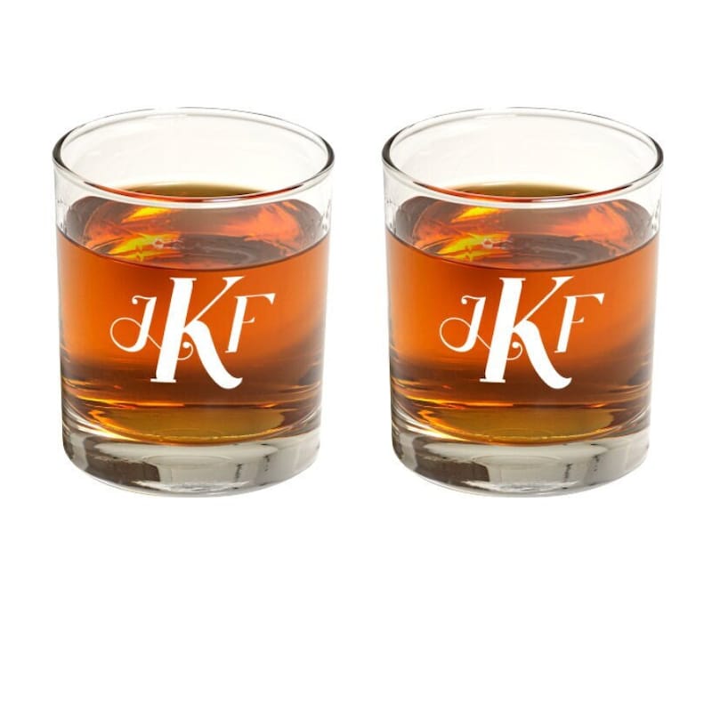 Monogrammed Glasses - Etsy