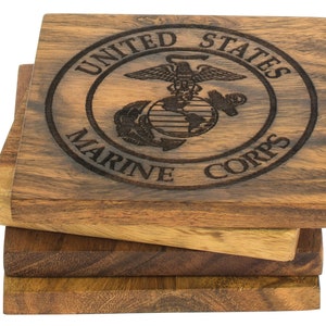 Marine Corps Coasters - US Marines, USMC Emblem Coasters - US Marine ...