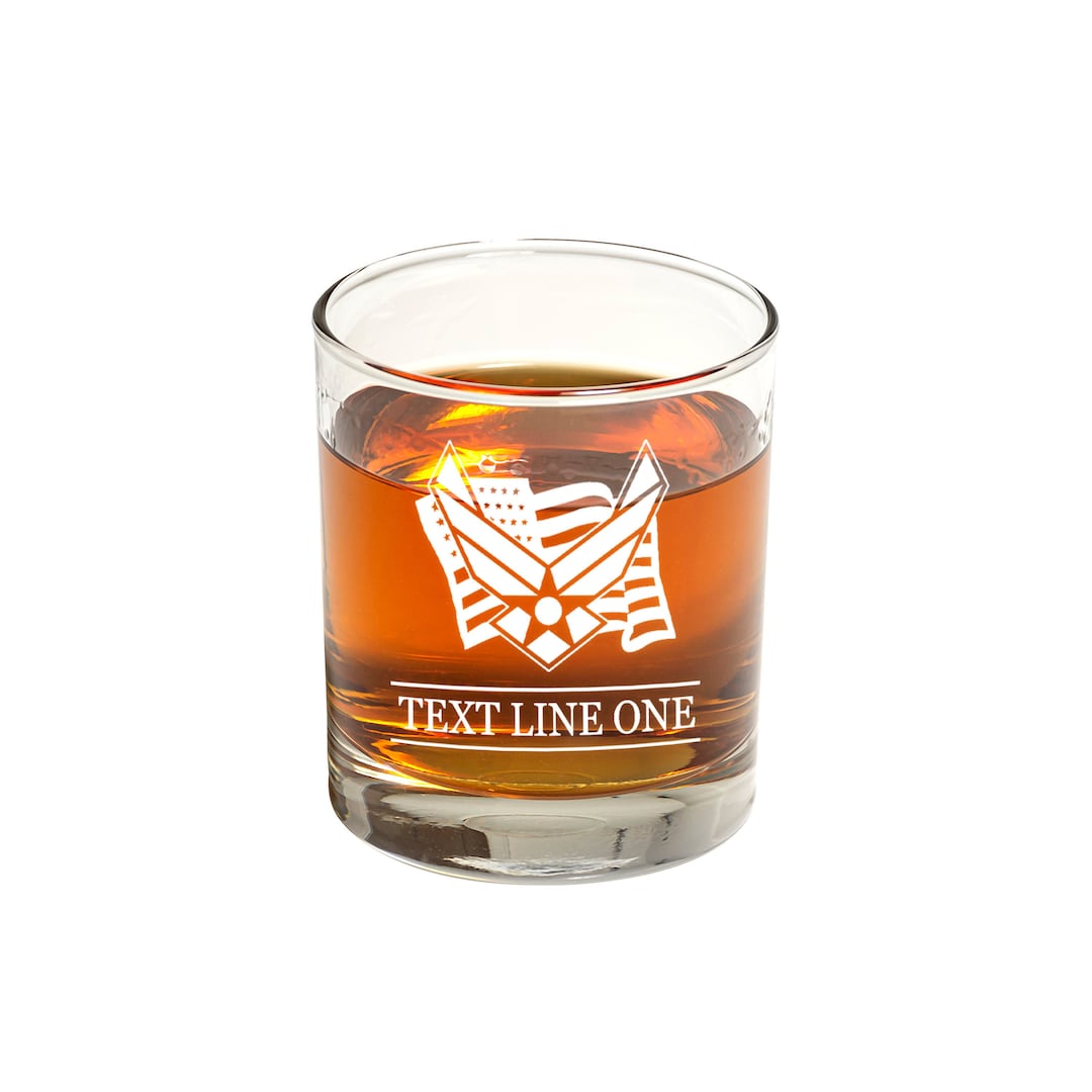 Air Force Personalized Rocks Glass - Whiskey Glasses for USAF ...