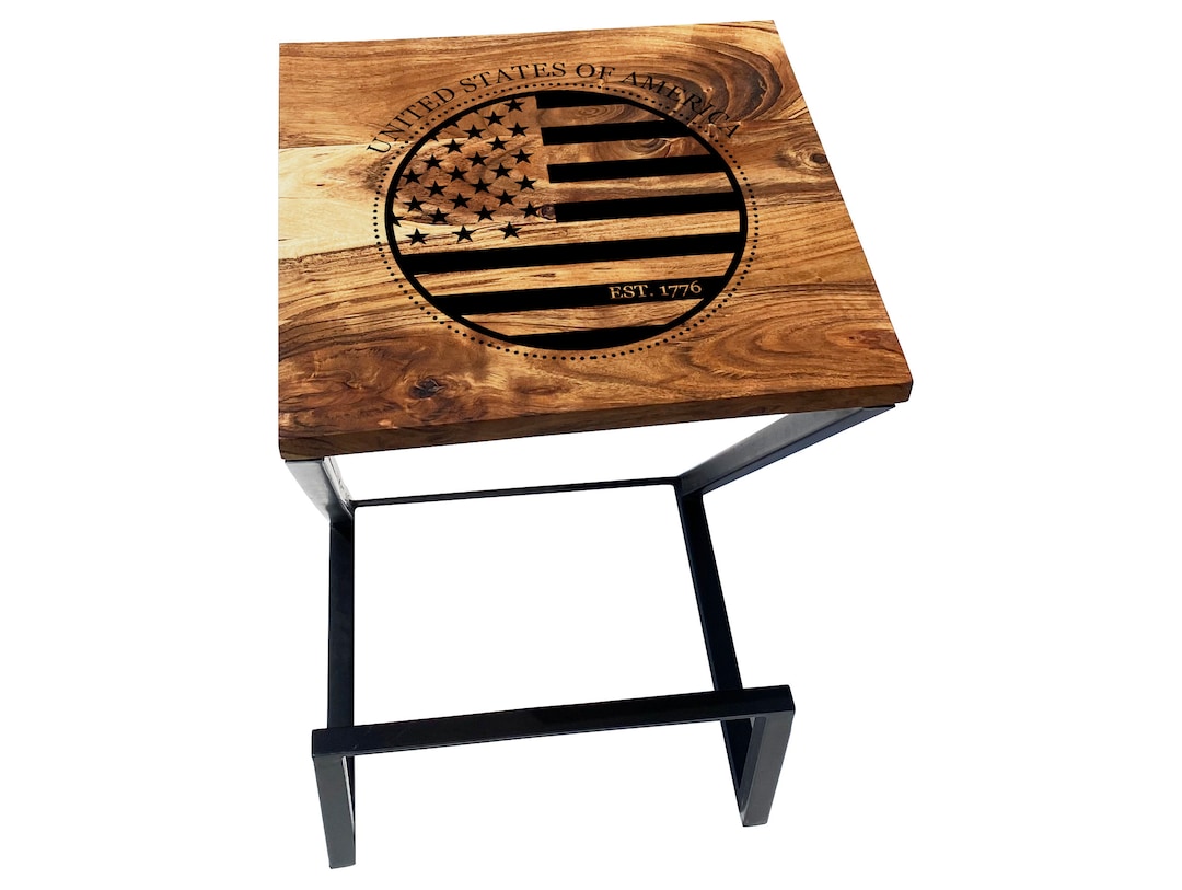 American Flag Stool - USA Themed Counter Height Bar Stool - Metal ...