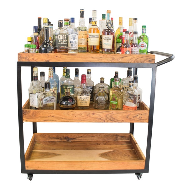 Rustic Bar Cart - Etsy