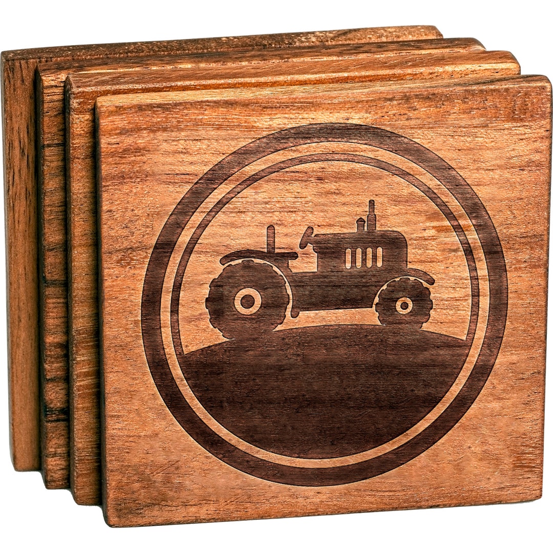 Farm Tractor Coaster Set - Rustic Home Decor - Farm Life Gift for House ...