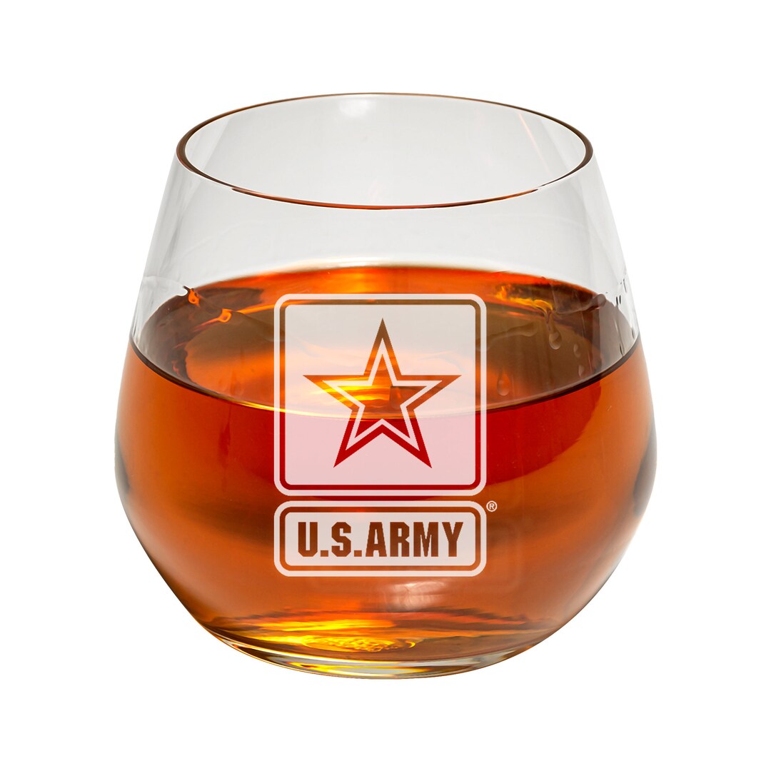 Army Rocks Glass - Custom Engraved US Army Whiskey Glass Set ...