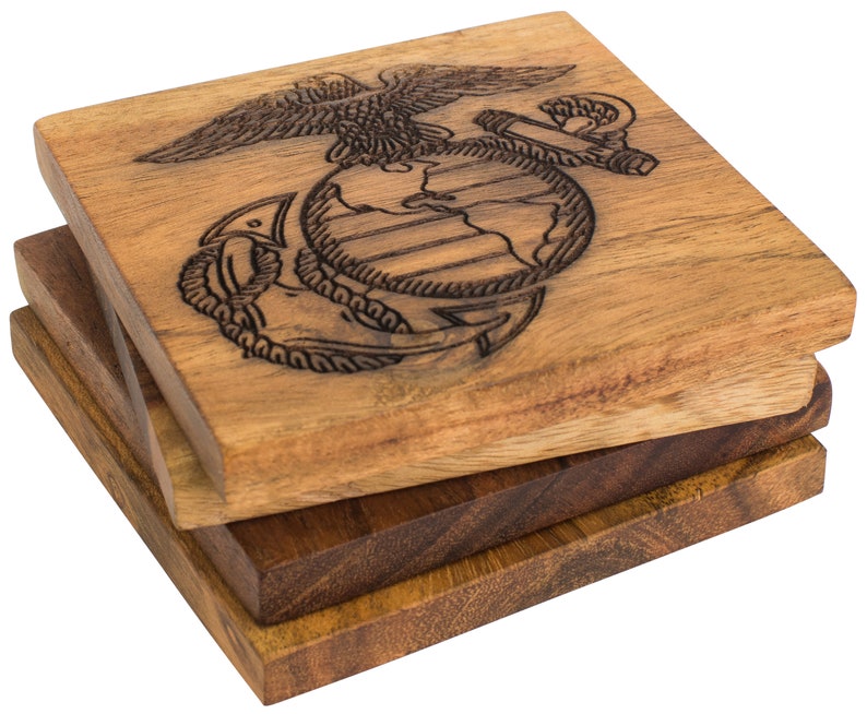 Marine Corps Coasters - US Marines, USMC Emblem Coasters - US Marine ...