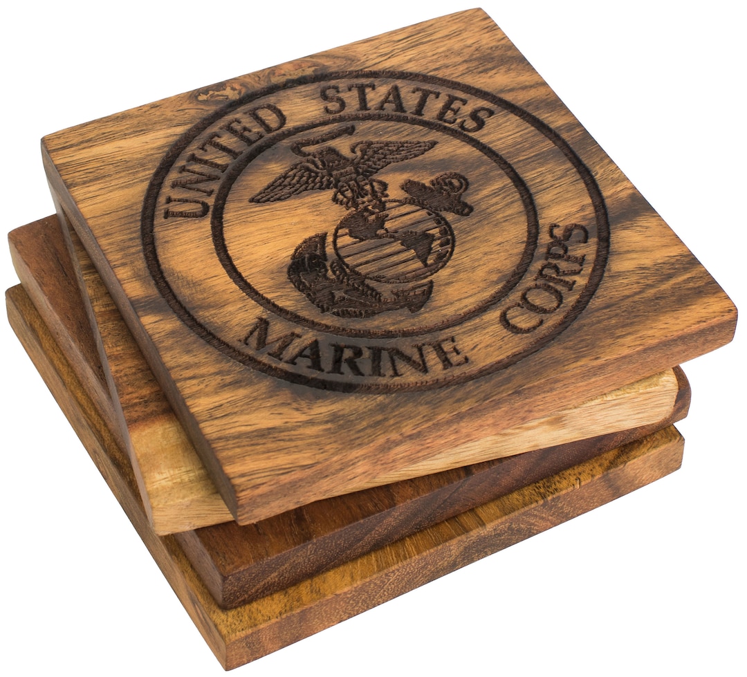 Marine Corps Coasters - US Marines, USMC Emblem Coasters - US Marine ...