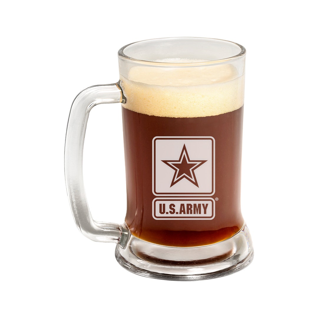 Personalized Army Beer Mug - Custom Engraved Glass Mug, Promotion ...