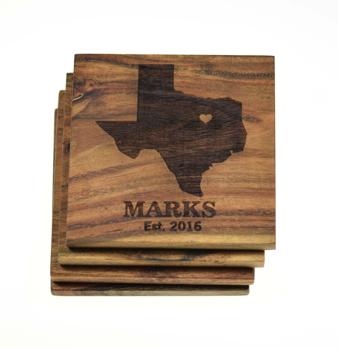 Personalized Coasters - Housewarming Gift, Wedding Gift, Christmas Gift ...