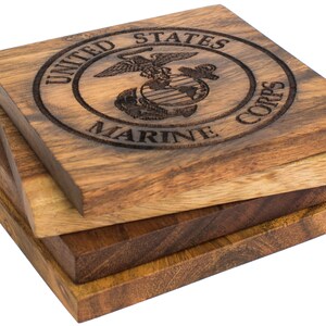 Marine Corps Coasters - US Marines, USMC Emblem Coasters - US Marine ...