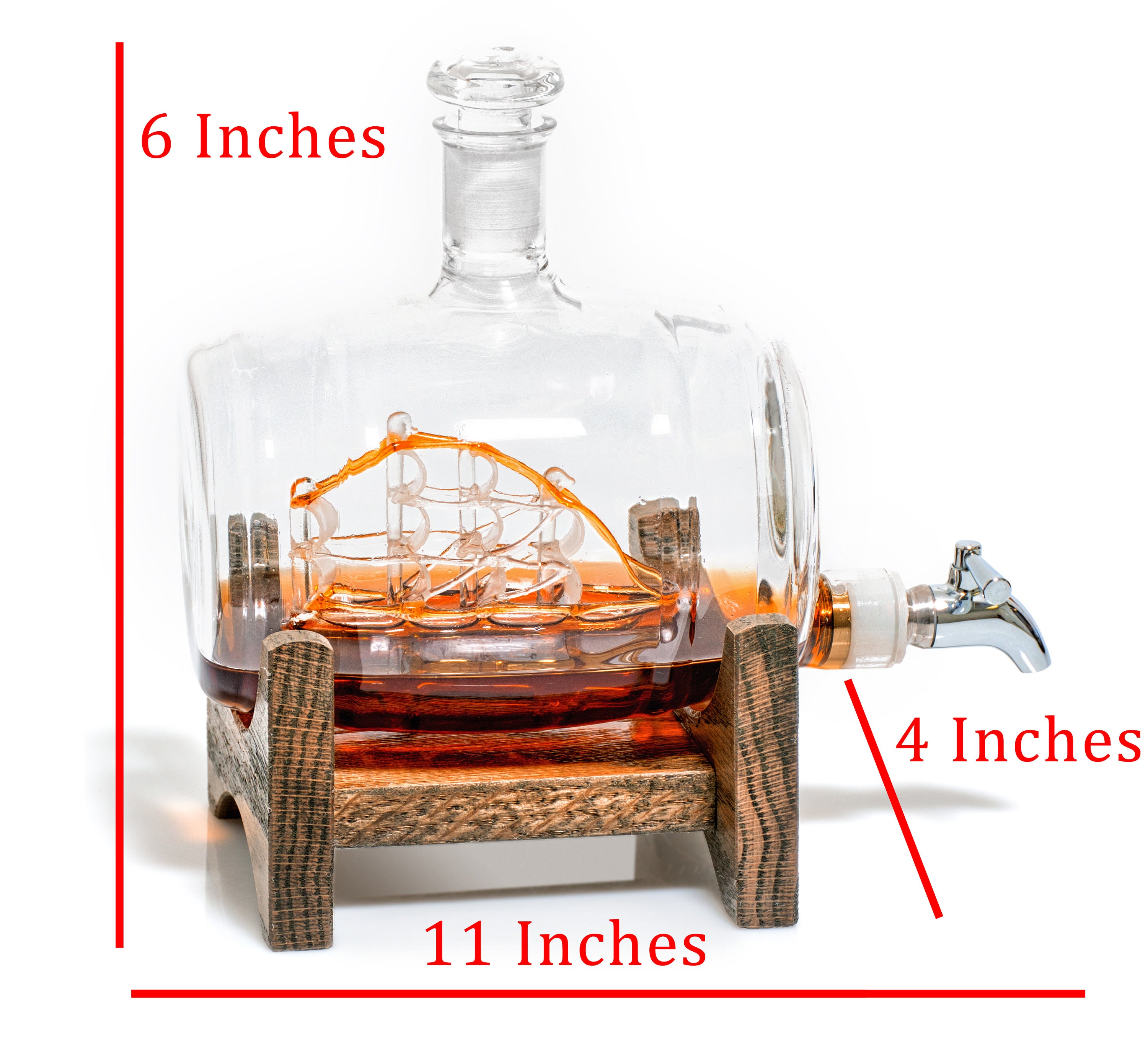 Ship in Bottle Sailboat Decanter Personalized Whiskey | Etsy