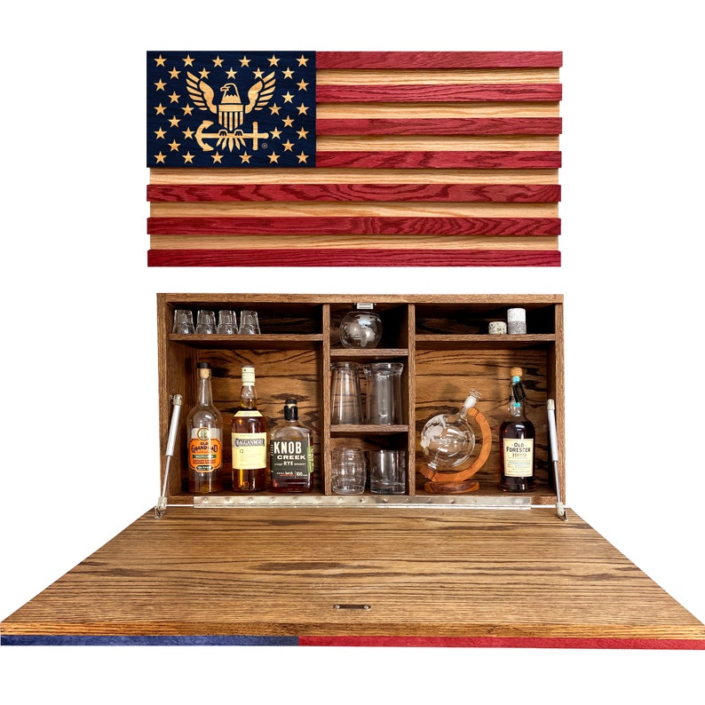 Navy American Flag Murphy Bar USA Flag Hanging Bar Cabinet - Etsy