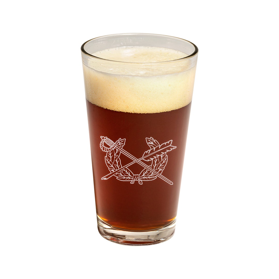 JAG Pint Glass - Custom Engraved Judge Advocate General’s Beer Glass ...