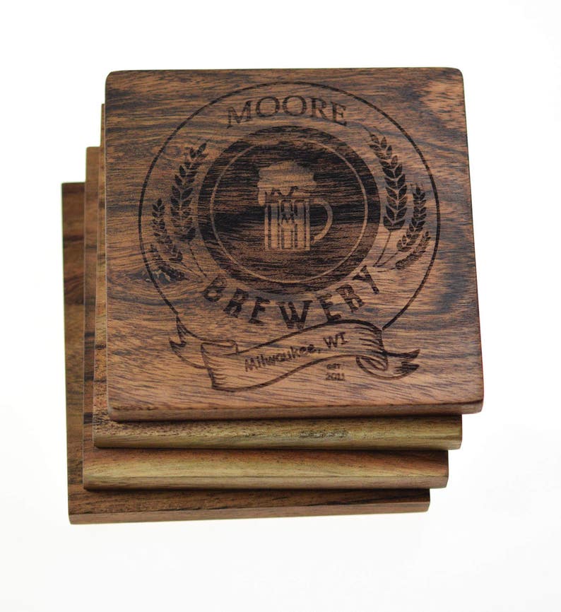 Personalized Coasters for Home Bar Mancave Etc | Etsy