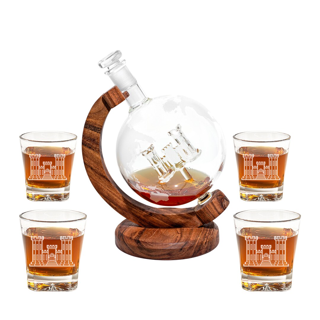 Army Corps of Engineers Gift Set ACE Decanter and Whiskey Glass Set ...