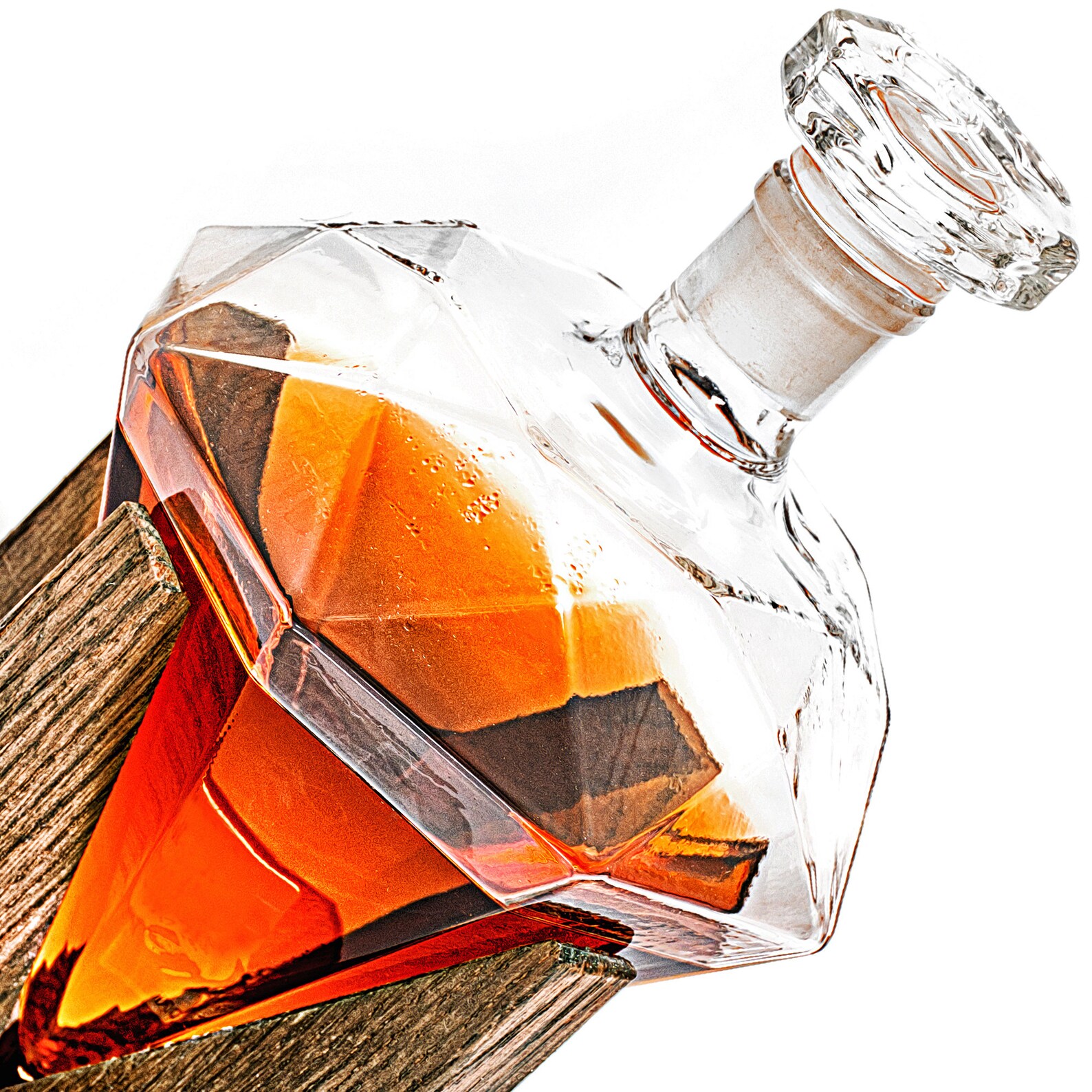 Diamond Shaped Decanter Home Barware Decor Groomsman - Etsy