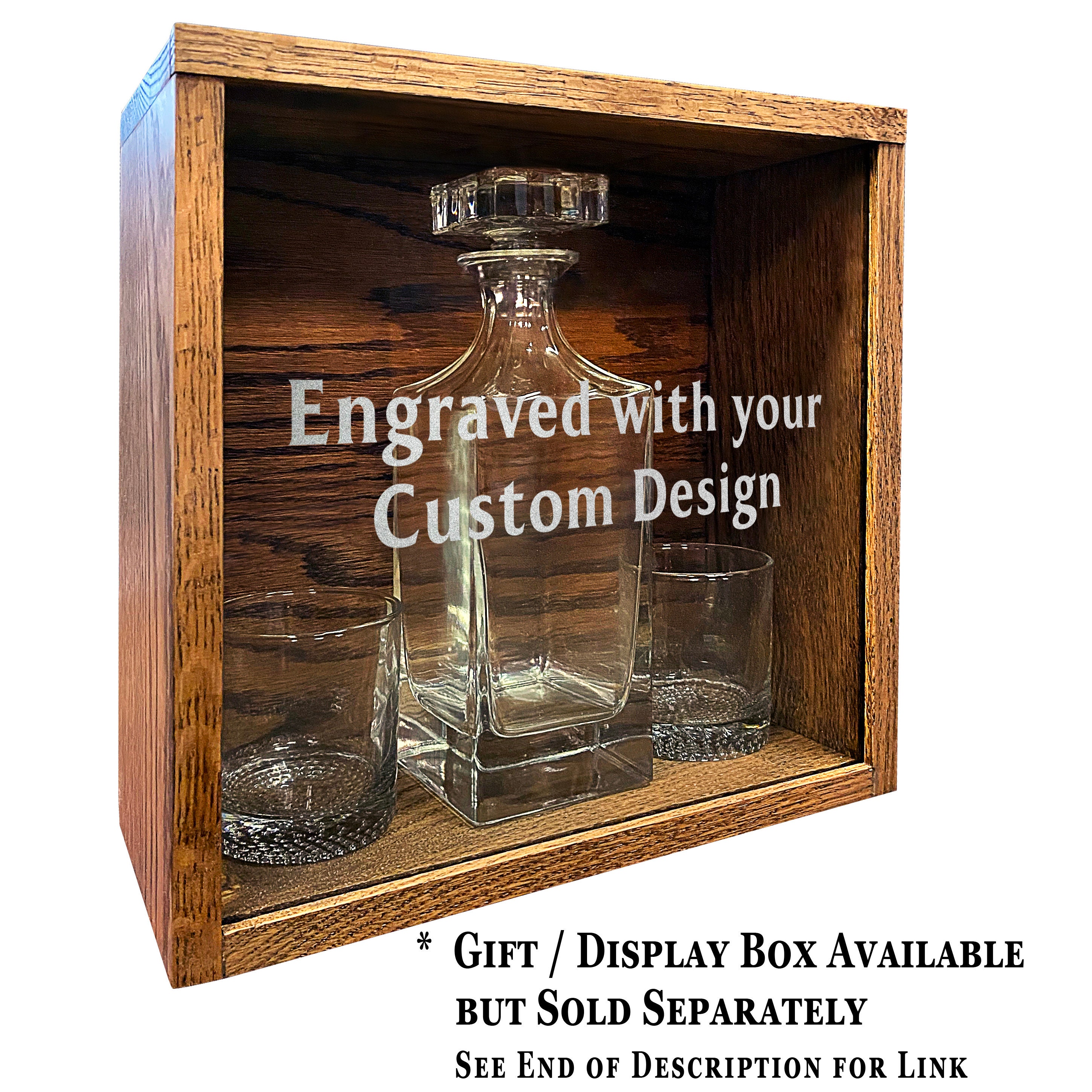 Compass Decanter Set With Glasses Handmade Barware | Etsy