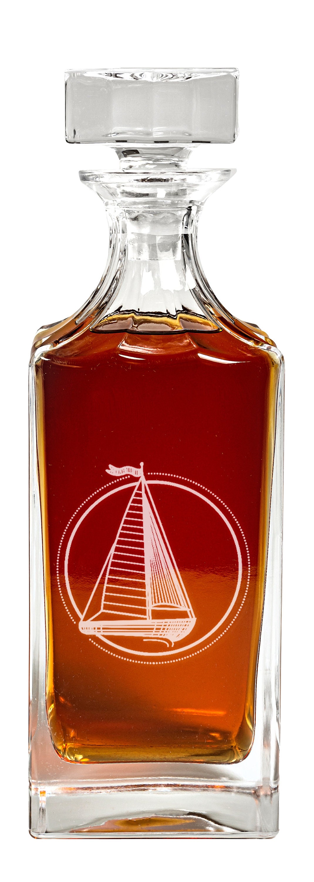 Sailboat Whiskey Decanter Set Nautical Bourbon Decanter Set - Etsy UK