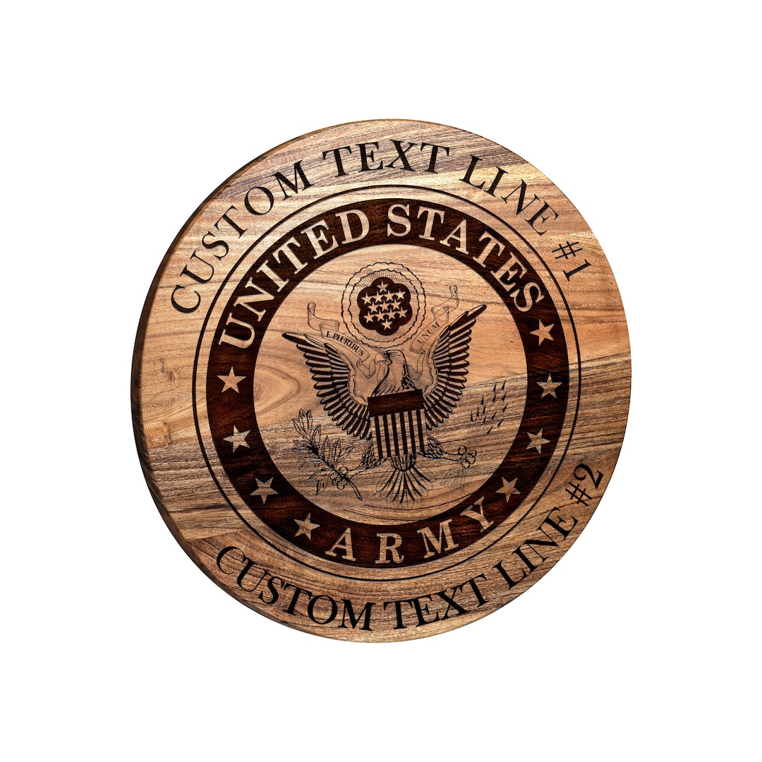 Army Hanging Wall Sign - US Army Custom Engraved Wooden Wall Art ...
